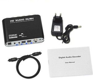 REC Trade 5.1 Digital to Analog Decoder Optical SPDIF 3.5mm AUX Coaxial ...