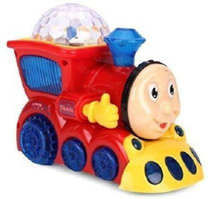 VRUX Bump and Go Musical Engine Train with 4D Light and Sound for Toy ...