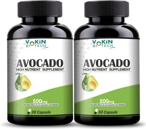 Vokin Biotech Avocado 30 Capsules For Improve Skin Problem (Pack of 2 ...