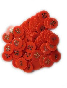 Bal samrat Plastic Orange Numerical Token/Coin Token No.1 to 500 ...