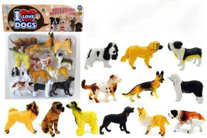 VRUX 12PCS Mini Dog Figurines Toy Set, Realistic Detailed Plastic Puppy ...