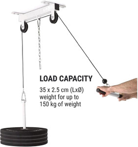 ks creations Ceiling Mounted Pulley System for Triceps Workout -White ...