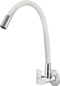 Prestige Orion Flexible Sink Cock With Wall Flange White For Kitchen ...