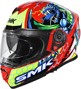 SMK TWISTER GL358 DRAGON FULL FACE GLOSS RED Motorbike Helmet - Buy SMK ...