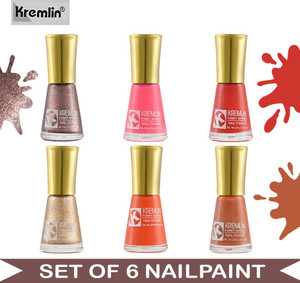 Kremlin (KRM-NPCMB6-6205) - KN11 - Multicolor Nail Paint - 10 ml Each ...