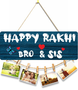 AP creation Happy Rakhi Bro Sis Beautiful Wooden Wall hanging For Home ...