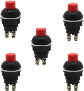 ERHIndia Push ON-OFF Button Horn Switch Round OFF-ON 1A/125V 2PIN Pack ...