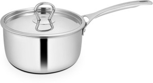 Shri & Sam Stainless Steel Platinum Plain Heavy Weight Sauce Pan 14 cm ...