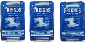 FRIENDS ECONOMY Hospital Pack Unisex Adult Diaper Extra Large-(10 ...