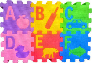 Maadi Kids Learning ABCD & Numbers WithImage Puzzles Mat, Fun Activity ...