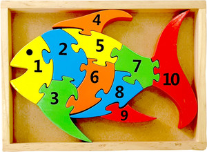 Little Genius Number Fish Interlocking Puzzle - Number Fish ...