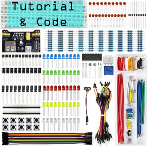 EPICTAC Upgraded Electronics Component Kit with MB102, 140pcs Jumper ...