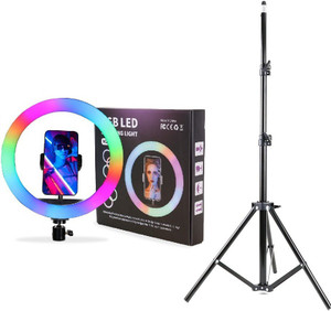 Alchiko RGB 12 Inch LED Ring Light Adjustable Brightness With 2.1 Big ...