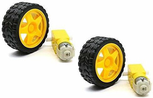 INDOUS Bo Motor Wheel And Dual Shaft Bo Motor (Set Of 2) Motor Control ...
