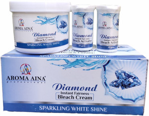 AROMA AINA Diamond Facial Cream Bleach Salon Pack 300 gm Pack fairness ...