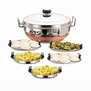 Strobine All in One Stainless Steel Copper Bottom Stander Idli Cooker ...
