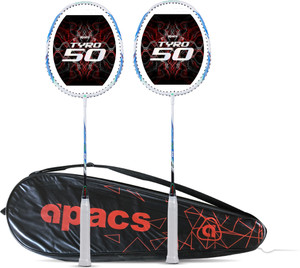 apacs Tyro 50 (Set of 2) White, Blue Strung Badminton Racquet - Buy ...
