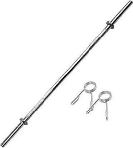 SKMT 3FT 20mm Straight Rod With 2 Locks For Fitness And Gyming Weight ...