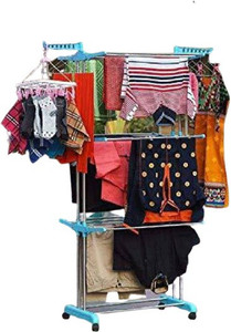 MAPPLE Plastic, Steel Floor Cloth Dryer Stand Heavy Duty Rust-Free ...