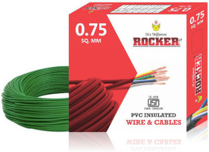 Rocker PVC 0.75 SQ / MM COPPER 1 sq/mm Green 90 m Wire Price in India ...