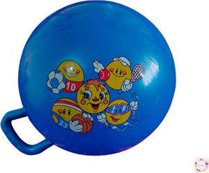 Zest4u Hopper Ball Jumping Smiling Cartoon Ball Theme Blue for kids ...