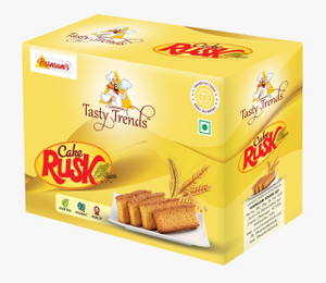 tasty trends CAKE RUSK - BIG PACK - 325 GRAMS VANILLA flavored Cake ...