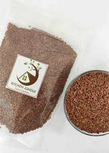 Kitchen Jungle Raw Flax Seeds | Alsi (Not Roasted) Brown Flax Seeds ...