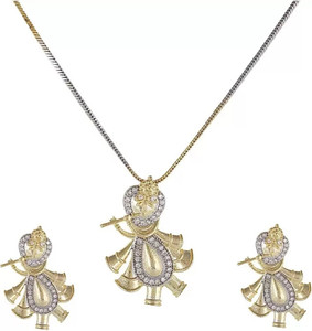 GOLDZI Brass Multicolor Jewellery Set Price in India - Buy GOLDZI Brass ...