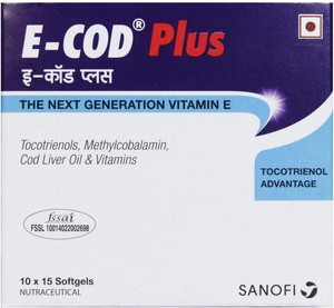 Sanofi E-cod Vitamin E Supplement Softgels Capsules Price in India ...