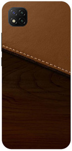 UMPRINT Back Cover for Poco C3/MZB07RJIN Leather, Brown, Fabric Printed ...