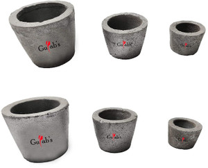 Gulabs Set of Small Casting Clay Graphite Crucible for Gold,Silver ...