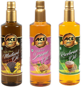 Ace Gold Kachi Ghani Mustard Oil + Filtered Sesame Oil + Physically ...