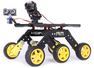 AM ROBOTICS Rocker Bogie Mechanism Metal 6 Wheel Drive Chassis ROVER ...