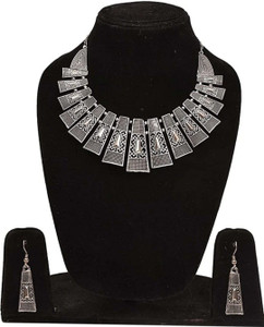 GOLDZI Brass Silver Jewellery Set Price in India - Buy GOLDZI Brass ...