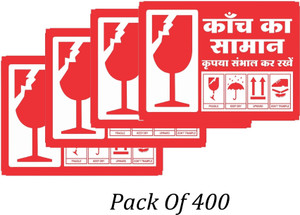 Ab Sab 10 cm Hindi Fragile Sticker Keep Dry Handle with Care Sticky ...