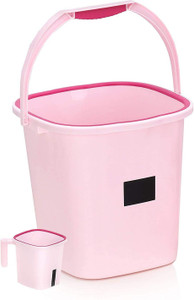 N H Enterprise New Standard Plastic Plain Design Bucket (18 L) & Mug (1 ...