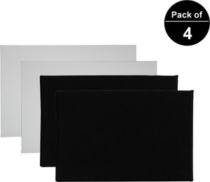 Flipkart.com | ARTISTMART 8x10 inch White & Black Cotton Medium Grain ...