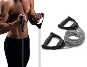 Fitness Solutions Pull elastic double tube resistance tube Resistance ...