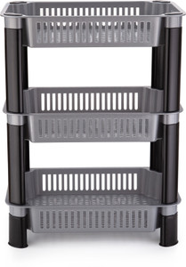 Umax Fruits/Vegetables Kitchen Rack Plastic Premium Plastic 3 Steps ...