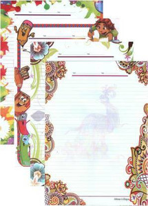 Flipkart.com | TITIRANGI One Side Ruled Designer Sheet for Kids A4 ...