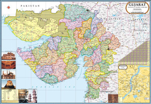 Gujarat Map : Political Photographic Paper - Maps posters in India ...