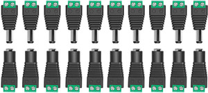 Fedus 10 Pairs 12V, 24V Male + Female 2.1 X 5.5MM DC Power Connector ...