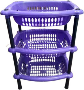 MF Traders Fruits/Vegetables Kitchen Rack Plastic Premium Plastic 3 ...