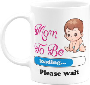 Flair Print Mom to be Loading Please wait Ceramic Ceramic Coffee Mug ...