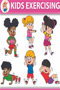 Kids Exercise Poster|Yoga Poster For Activity Room/Living Area/School ...