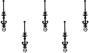 Comet Busters Long Black Bindi With Silver Dot Forehead Black Bindis ...