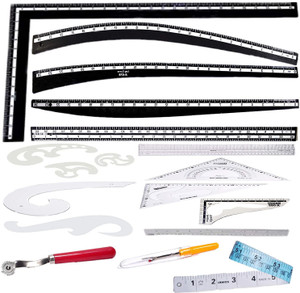 Hirday Complete Fashion Designing Tailoring Scales Set of 15 Sewing Kit ...