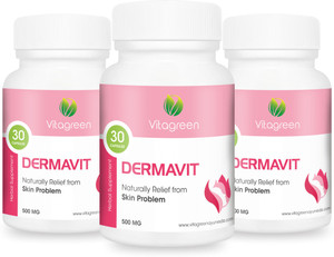 VitaGreen DERMAVIT Capsules for Skin nourishment & Total Skin Care ...