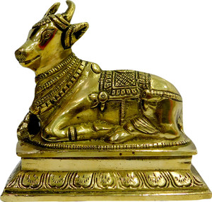 vinayakmoorti Showpiece Figurine Brass Cow Murti for Home Pooja Temple ...