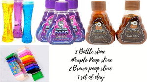 MSK combo 3 bottle slime + 3 unicorn poop slime + 2 brown slime + 12 ...